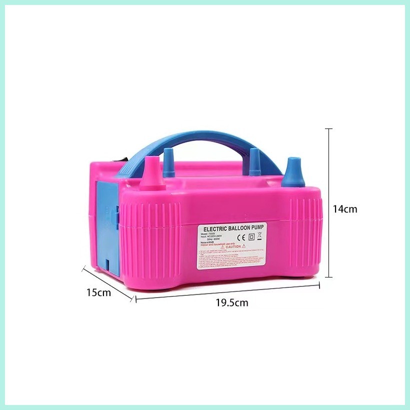 Electric Birthday Balloon Pump Electric Balloon Pump Pink Double Nozzle ...