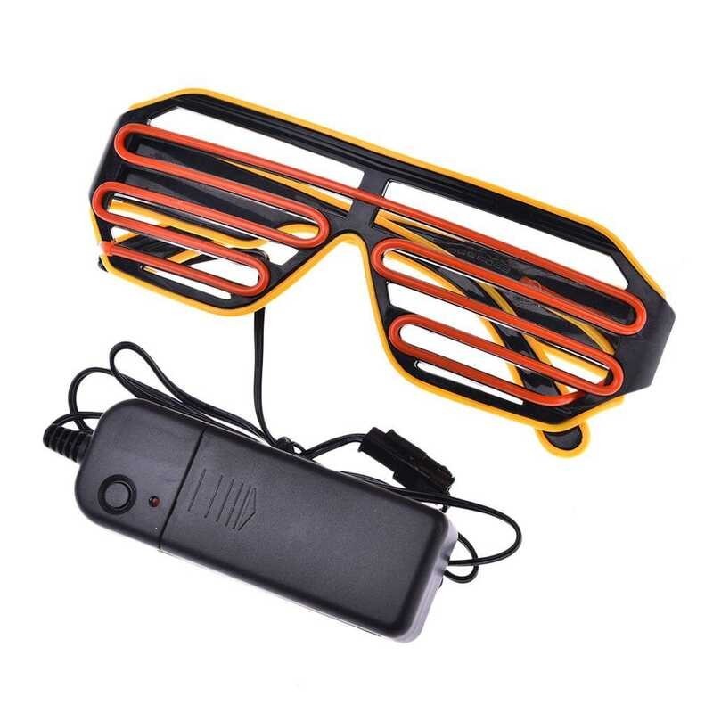 EL COD LED Glasses Light Up Shades Halloween Flashing Luminous Eyewear ...