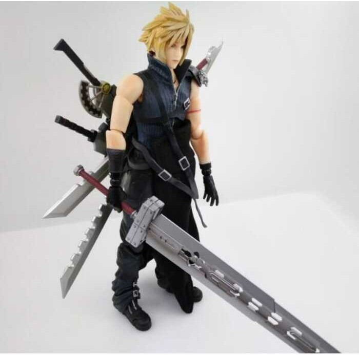 PLAY ARTS 25Cm Final Fantasy VII Cloud Strife Action Figure Model ...