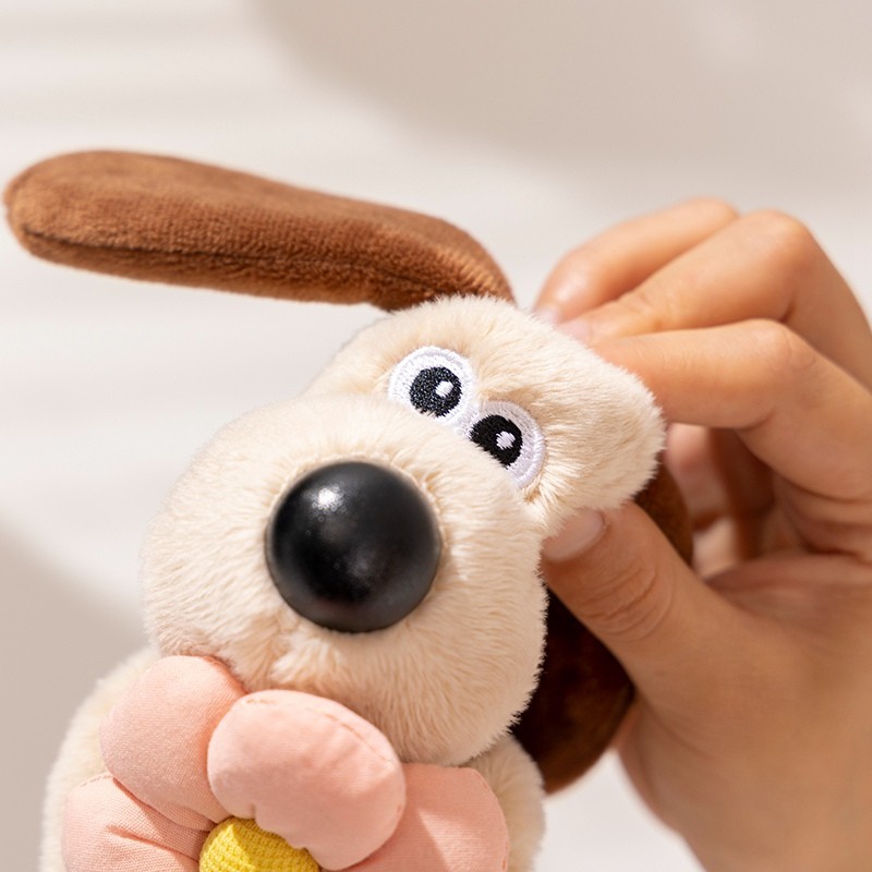 NEW Cute Wallace&Gromit Dog Plush Toy Keychain Pendant Funny Gromit Dog ...