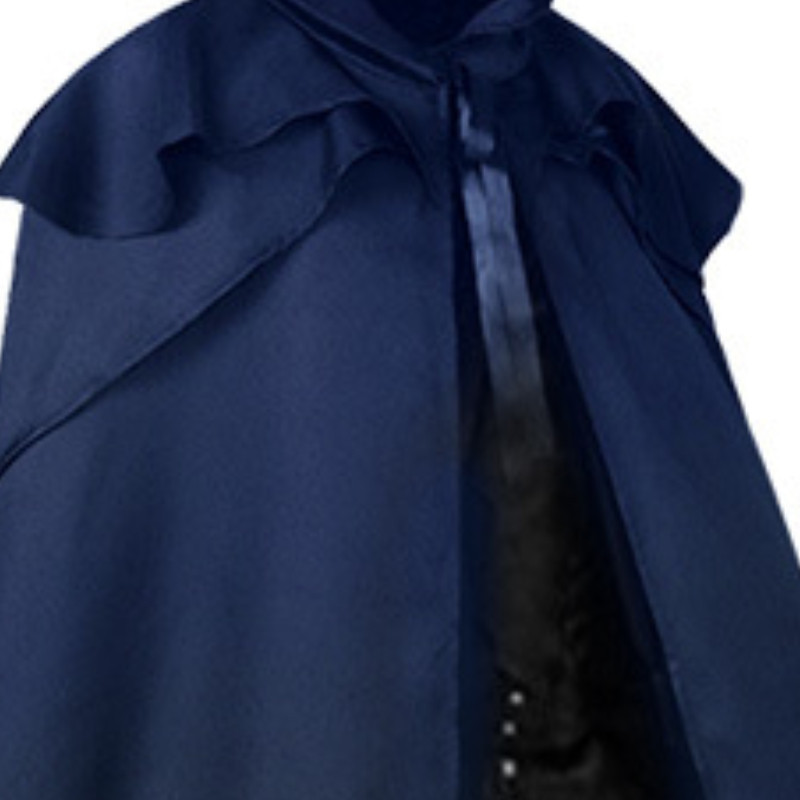 Medieval Cloak Men Women Hooded Cape Vintage Gothic Black Cloak ...