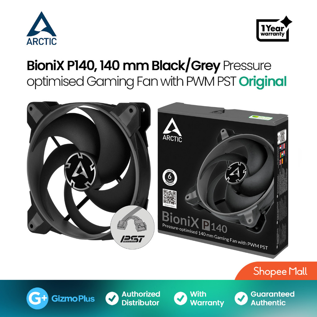Arctic BioniX P140 Pressure-optimised 140 mm Gaming Fan with PWM PST ...