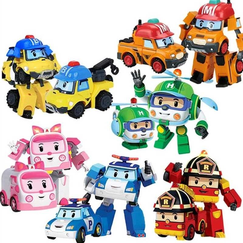 A New Cartoon Robocar Poli Action Figures Transformation Anime Hand ...