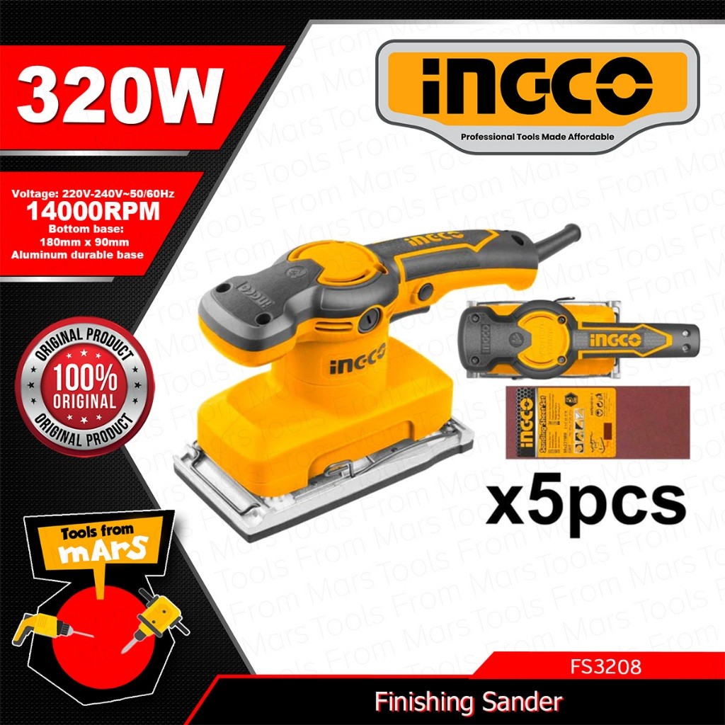 INGCO Original Finishing Finish Sander Sanding Machine Wood DIY Tool ...