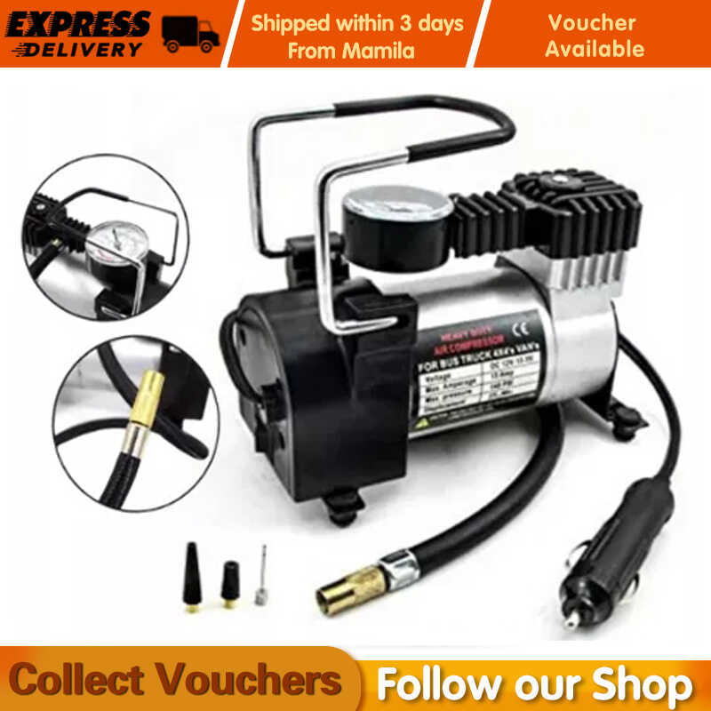 Pump Portable Electric Tire 12V Heavy Duty Air Compressor Basketball ...