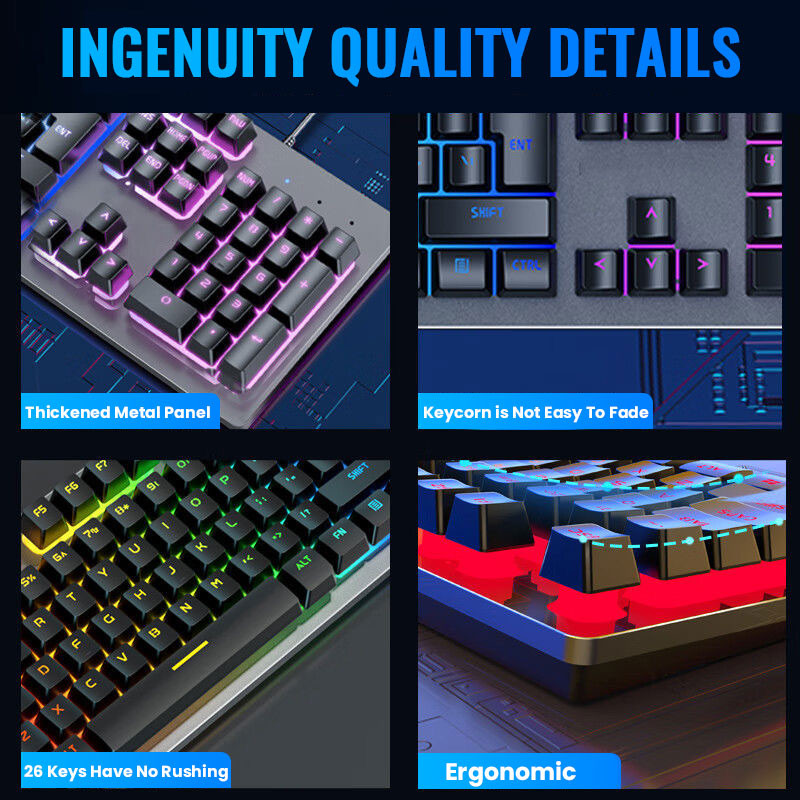 Zeus K-33 Gaming Mechanical Feel Keyboard 104 keys With LED Back Light ...