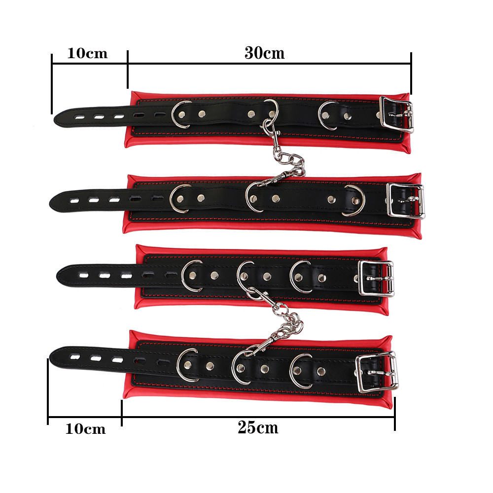 BDSM Bondage Set Stainless Steel Extend Spreader Bar Slave Handcuffs ...