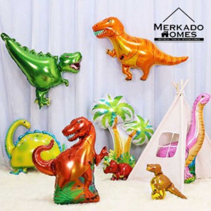 Walking Dinosaur Foil Balloons Jungle Animal Boys Birthday Party Decors Jurassic Dragon Kids ...