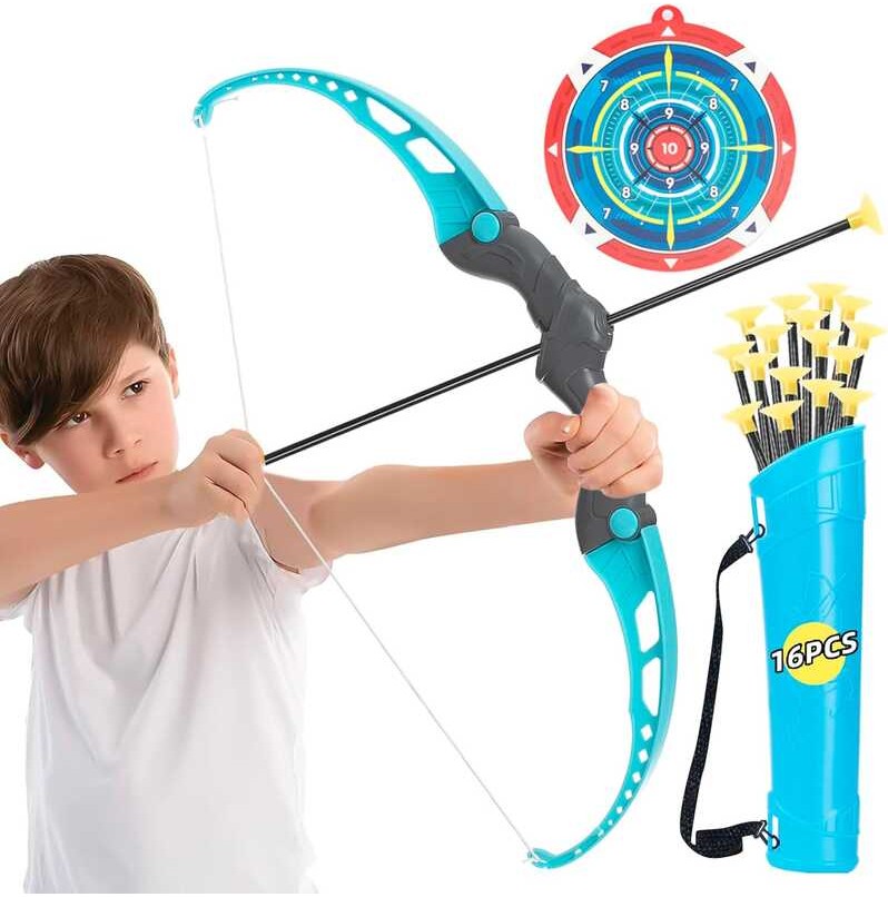 STSGPUZ Archery Bow Set Boys Girls,16 pcs Arrows with Suction Cuos,Bow ...