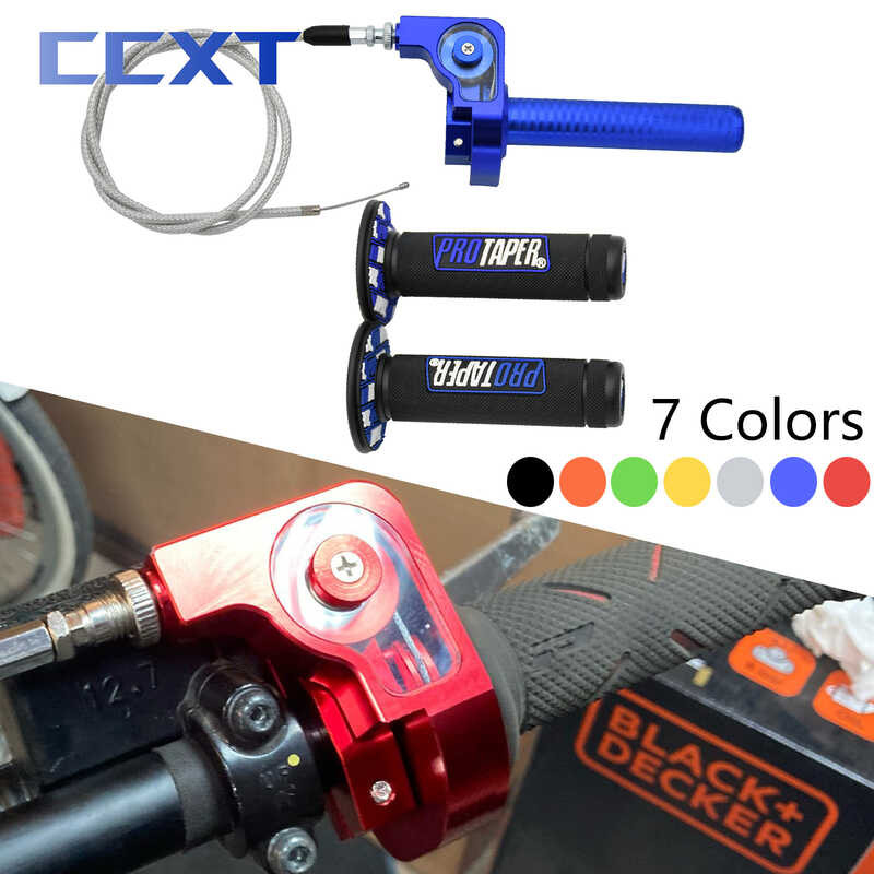 Motorcycle 22Mm CNC Quick Turn Throttle Grips 1080 Mm Throttle Cable ...