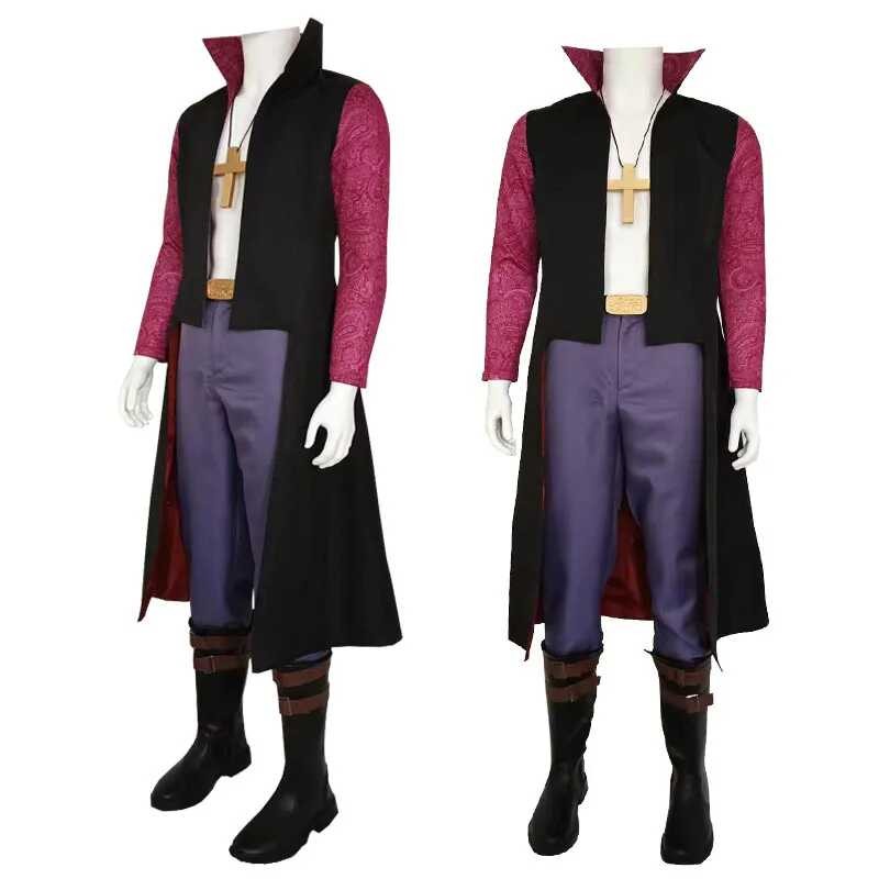 Live Action Movies Dracule Mihawk Cosplay Costume Men Outfit Cloak ...