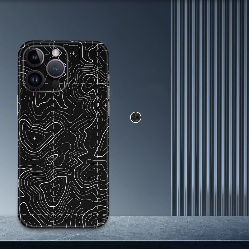 Landform Contour Design Decal Skin Compatible for iPhone 16 15 14 13 12 ...