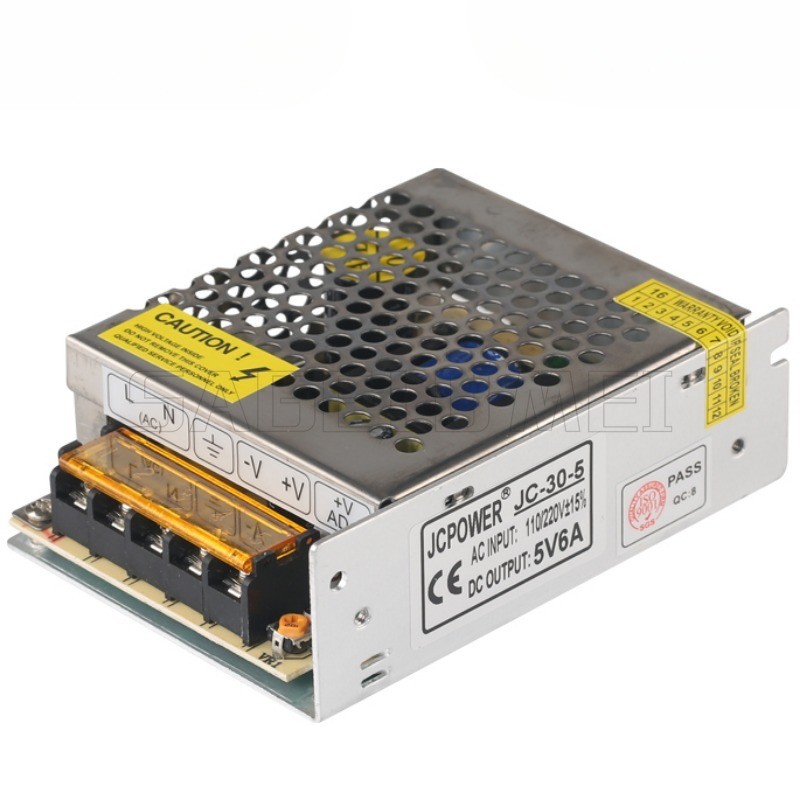 5V 6A 30W Switch Power Supply 100-240V AC To DC 5 Volt 30 Watt 6A ...