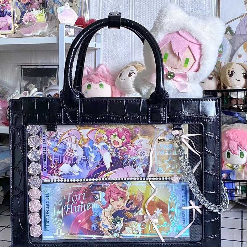 E2 2023 New Single Shoulder Subculture Gothic Spicy Girl Transparent ...