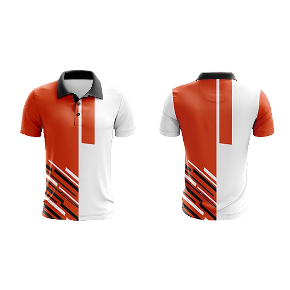 Quick Dry Full Sublimation Code Polo Shirt with logo（orange） customized ...