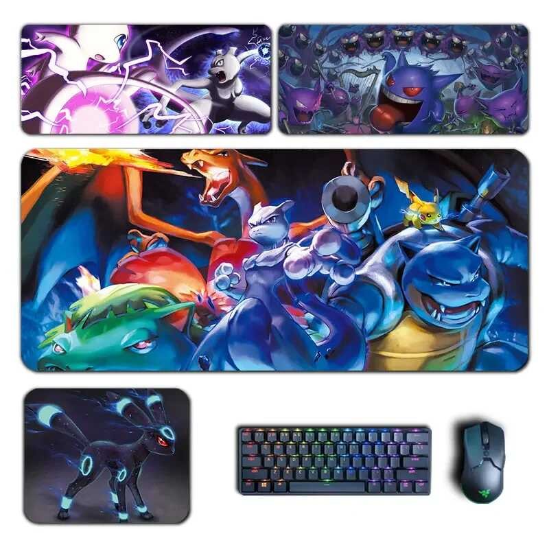Mouse Gengar Greninja Mewtwo Charizard Eevee XXL Mousepad Computer ...