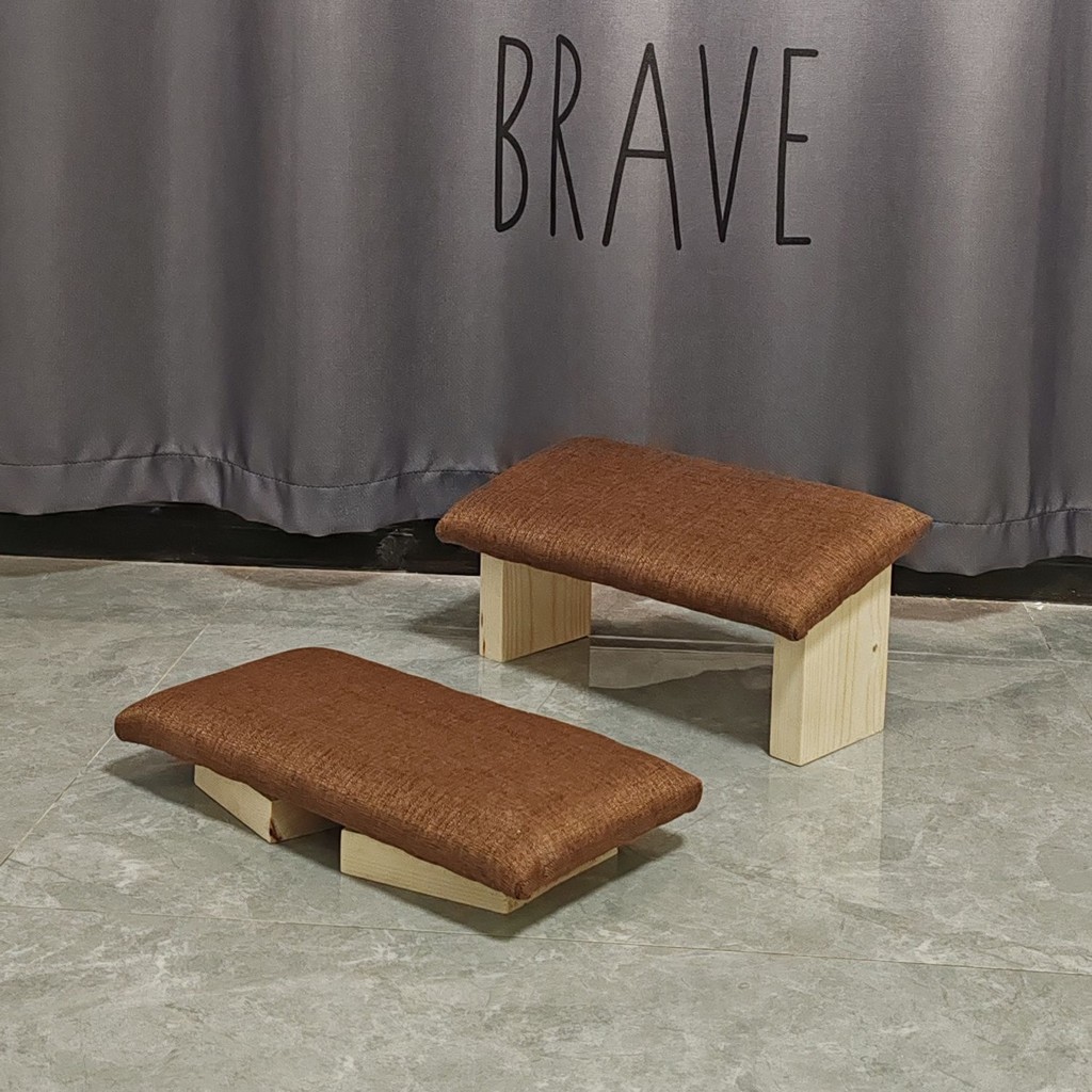 Rectangular Solid Wood Folding Kneeling Stool, Meditation Stool ...