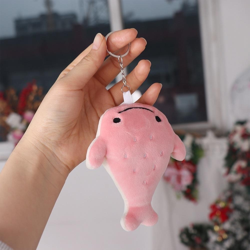 Cartoon Whale Keychain Soft Plush Animal Whale Doll Plush Inside Whale ...