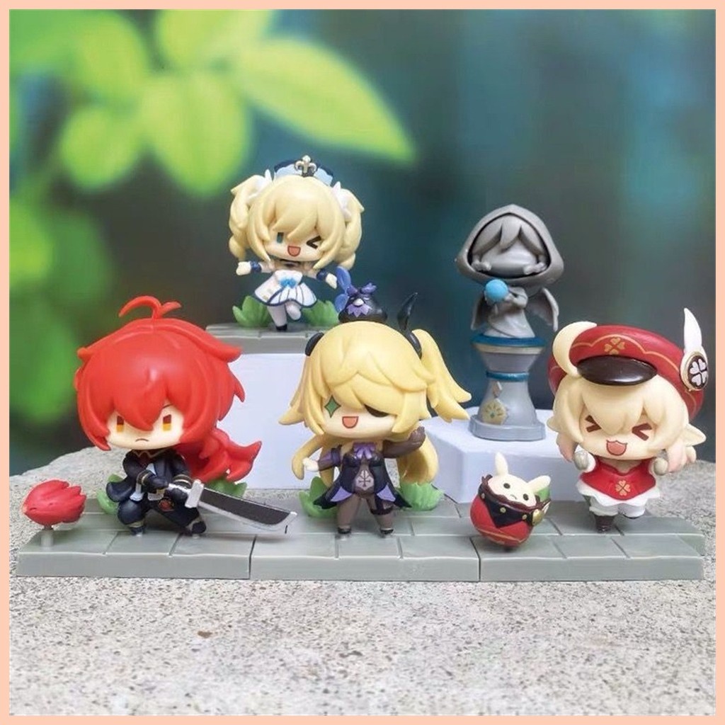 Genshin Impact Paimon Diluc Venti Amber Traveler Aether Lumine Klee ...