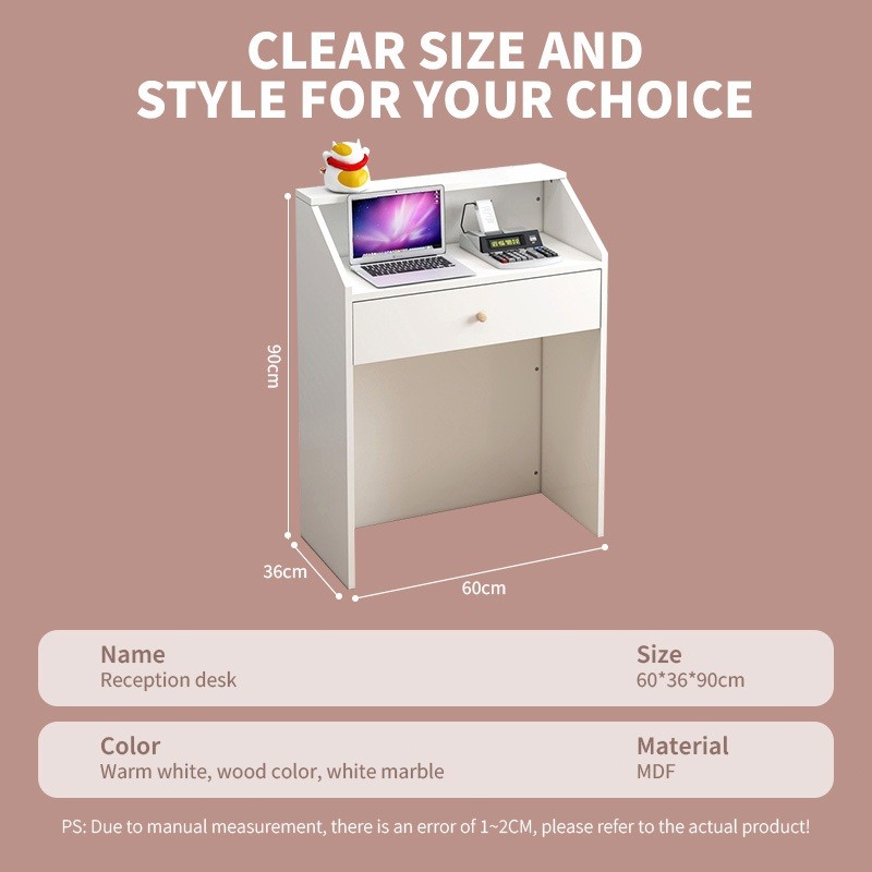 TOP - Cashier Reception Desk Modern Checkout Counter With Drawer For ...