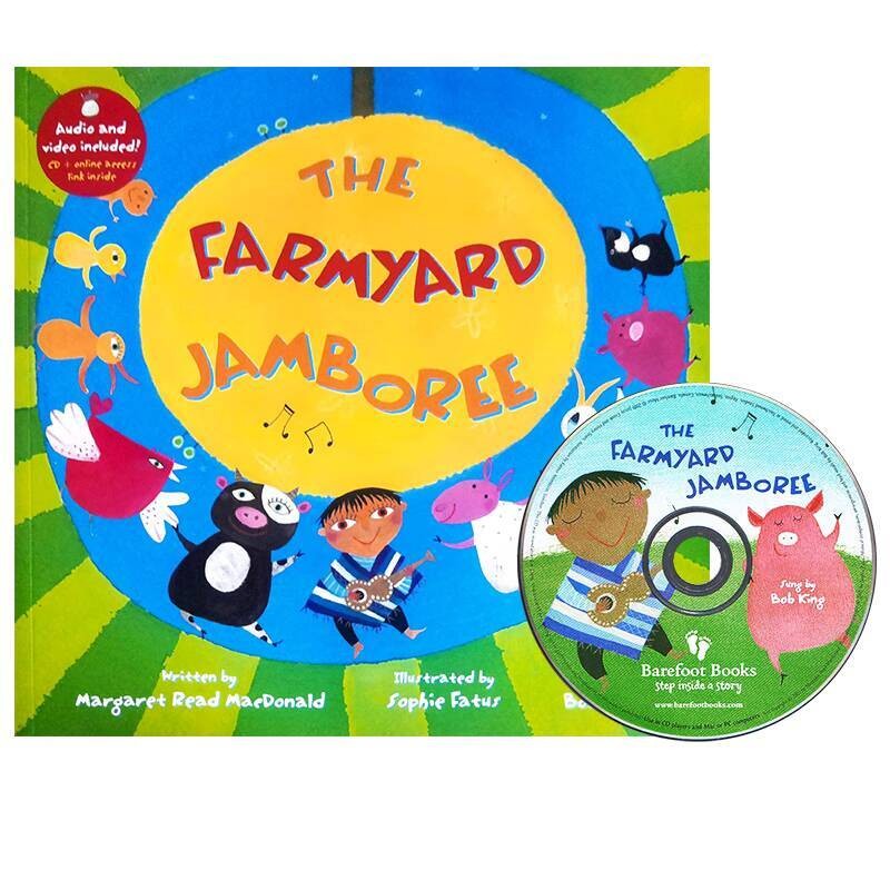 Original English Picture Book The Farmyard Jamboree with CD Counting ...