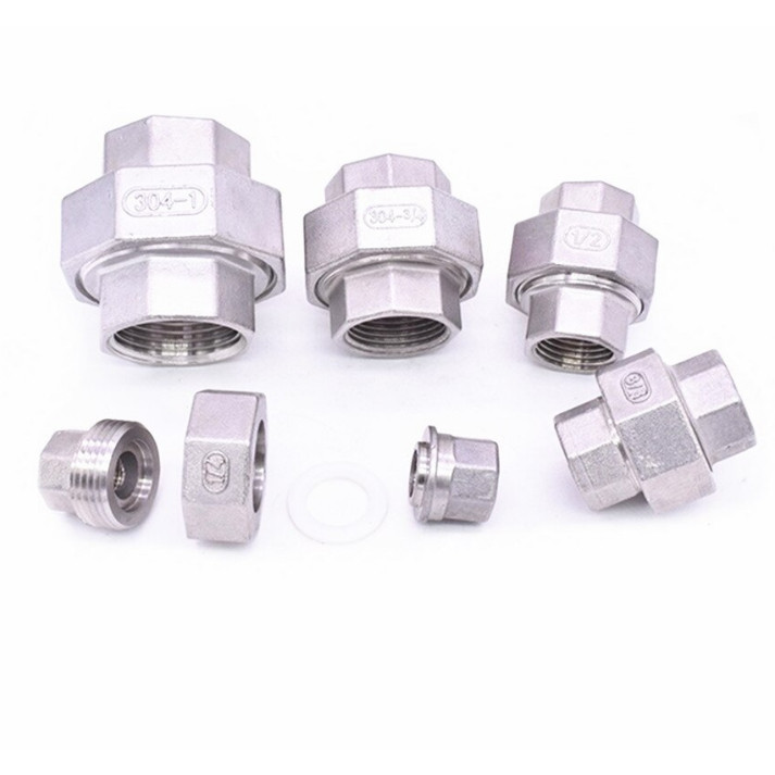 1/2 .3/4 AND 1 Stainless Union Patente Coupling Union Connector Pipe ...