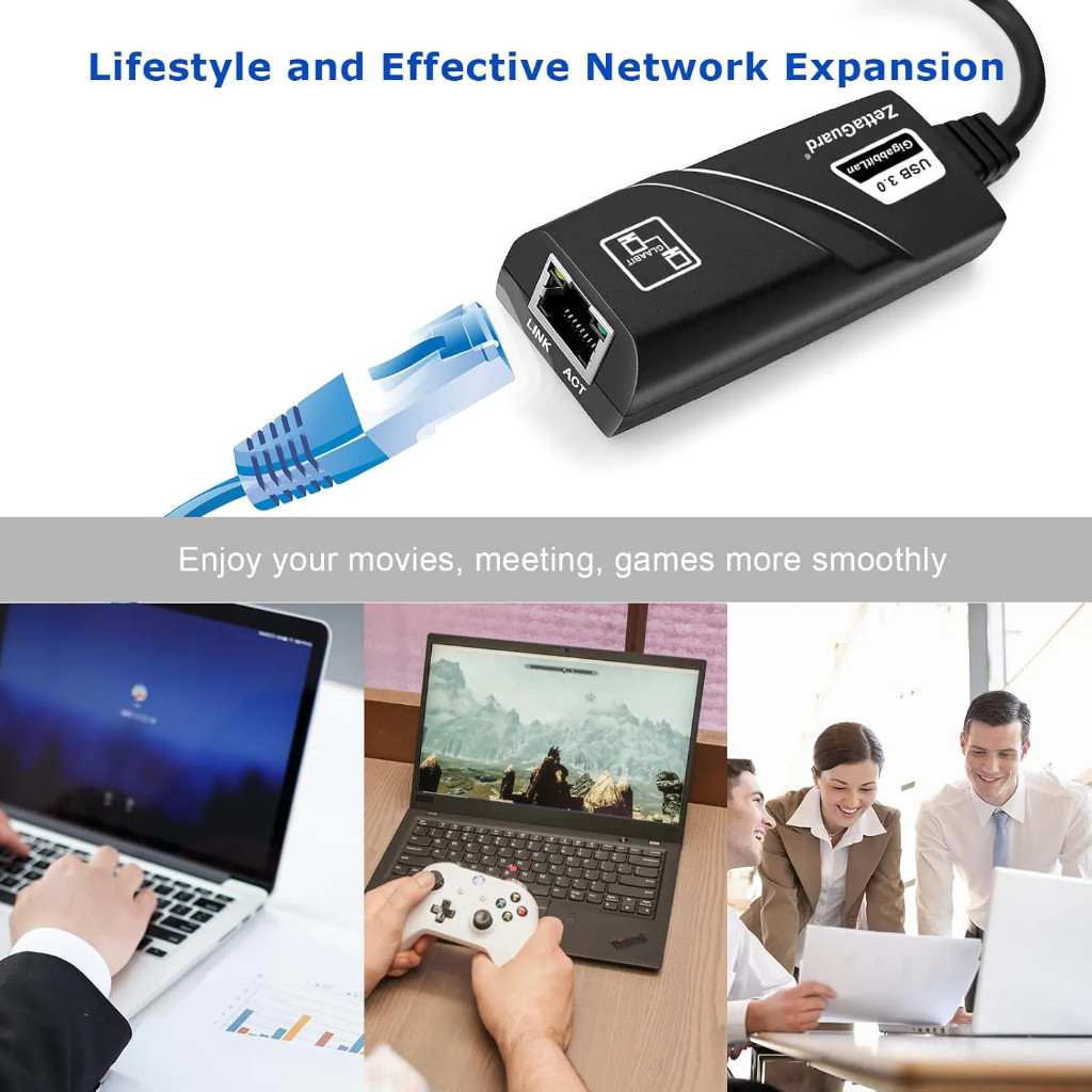 USB 3.0 to LAN USB To LAN 100/1000 Mbps Gigabit Ethernet Adapter ...