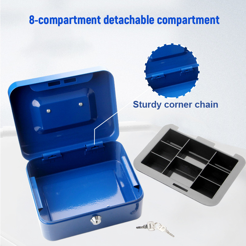 Portable Cash Box Money Box With Lock And Key, Sturdy Safes Cash ...