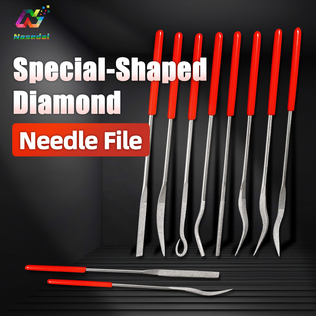 Nasedal 10pcs Special-Shaped Diamond Needle File Set Rust Removal Wood ...