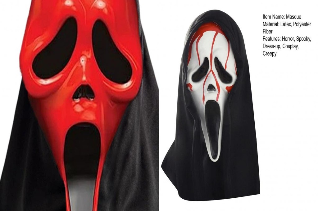 greatdream| Lightweight Latex Masque Breathable Ghost Masque Scary ...