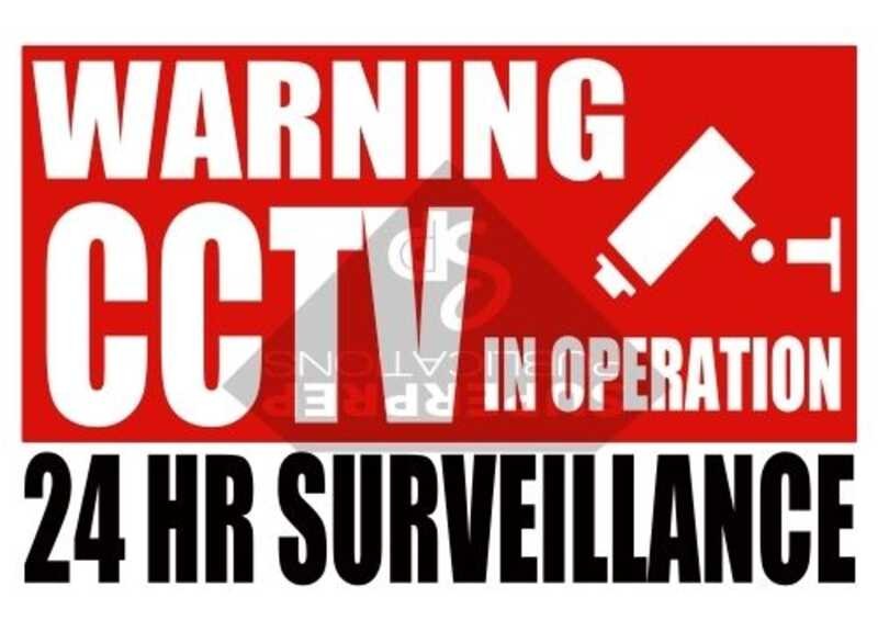 Laminated Signages CCTV Warning CLAYGO As You Pay At Counter Count ...