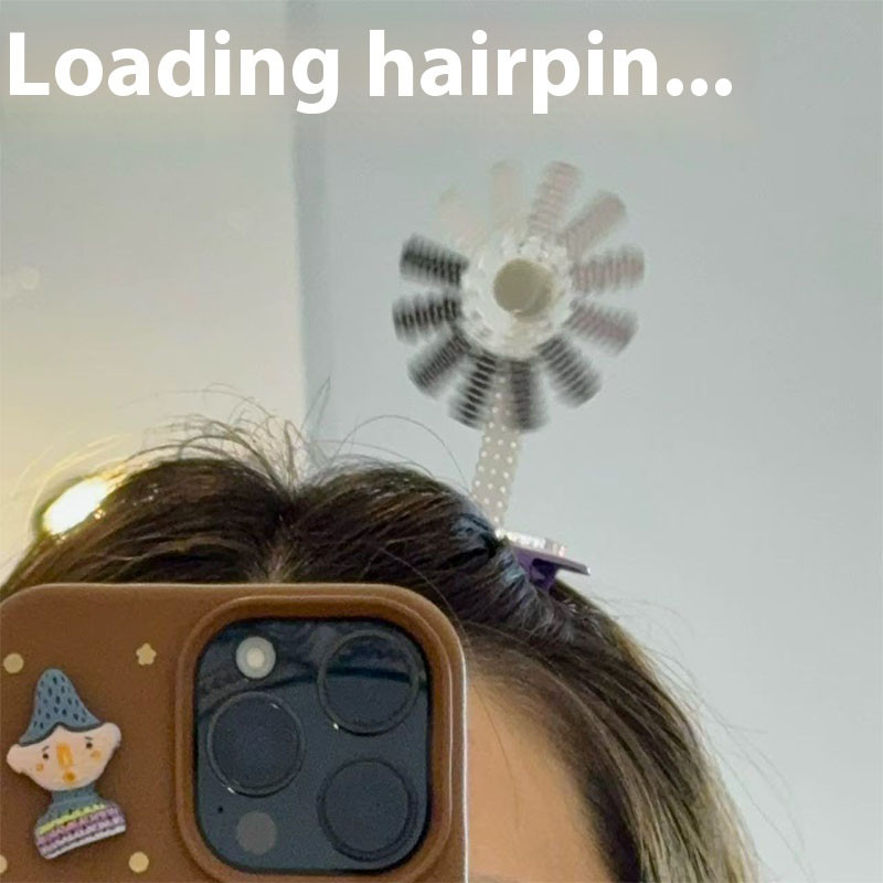 Rotating Brain Loading Hairpin Fun Funny Side Clip Bangs Clip Hair Card ...