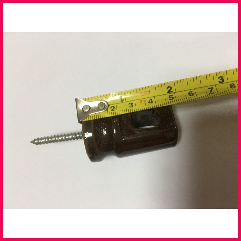 10PCS/PER BROWN PORCELAIN ELECTRICAL SPOOL/SCREW/BALL INSULATOR ALL ...