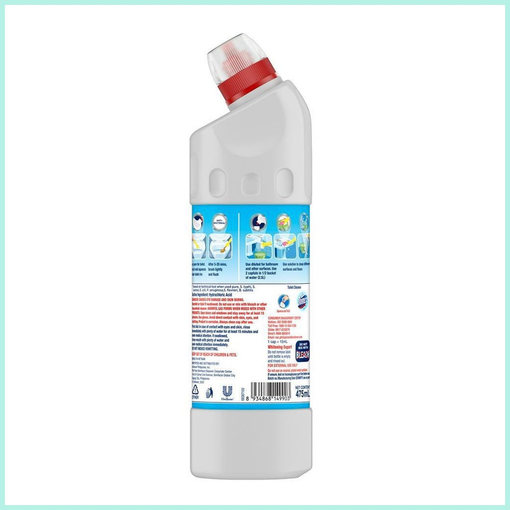 Domex Ultra Thick Bleach Toilet Cleaner 500ml + Domex Stain and ...