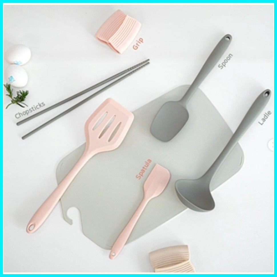 5pcs Silicone Cooking Utensils Set Nonstick Cooking Tool Heat Resistant ...