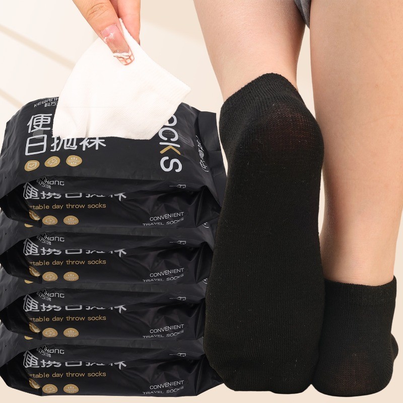 5Pairs Disposable Travel Socks - Portable One-Time Use Hosiery - for ...