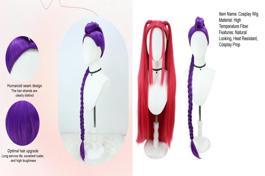 Yu Female Wig Easy Care Women Wig Fluffy Long Braided Synthetic Wig for ...