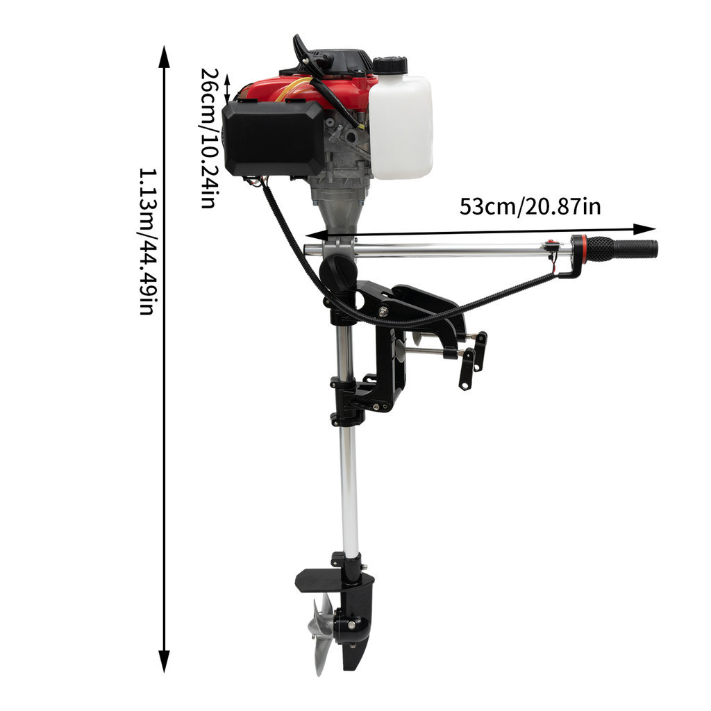 4 Stroke 1.6KW Outboard Motor High Power Inflatable Boat Engine ...