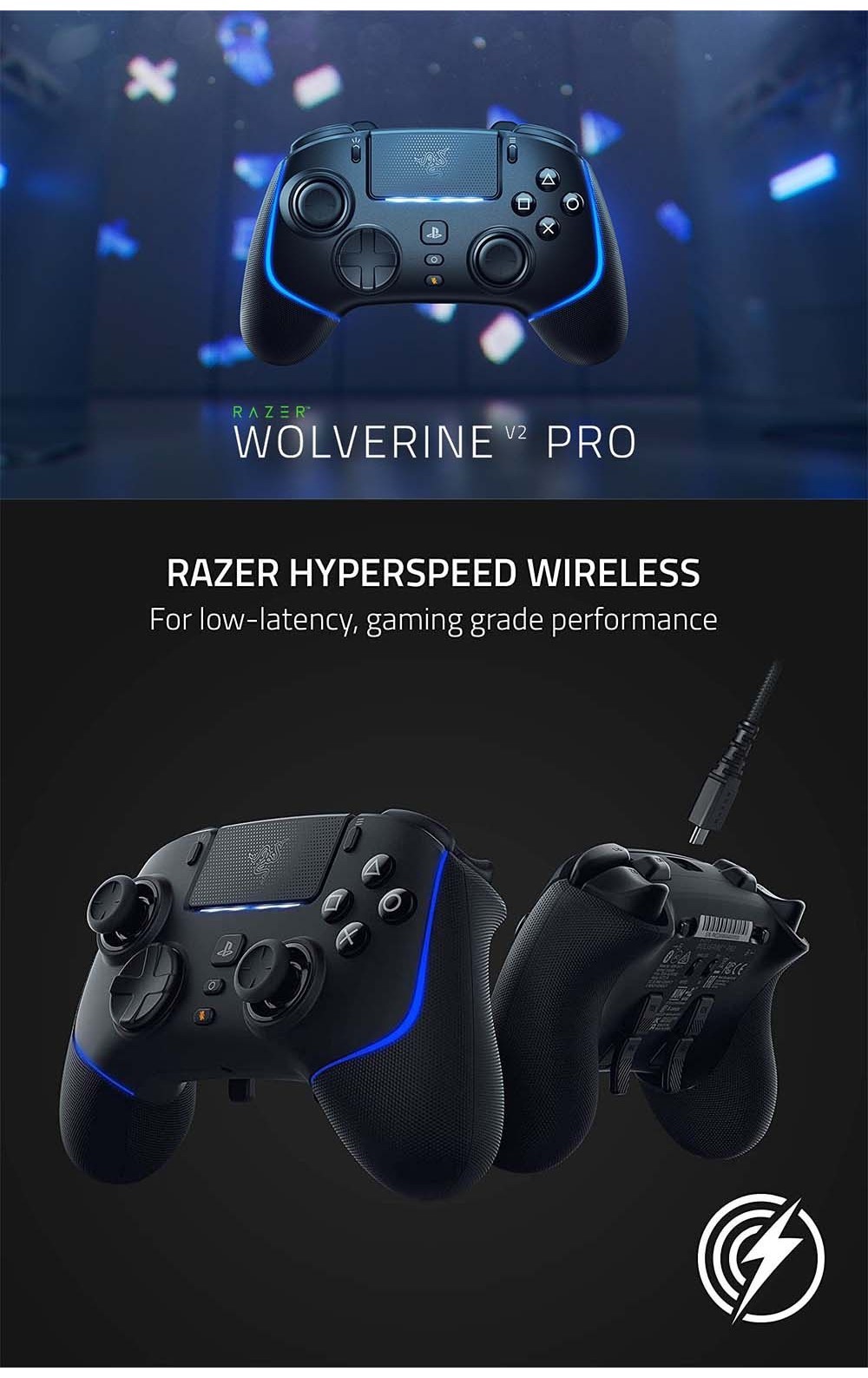 Razer Wolverine V2 Pro - Wireless PlayStation 5 & PC Gaming Controller ...