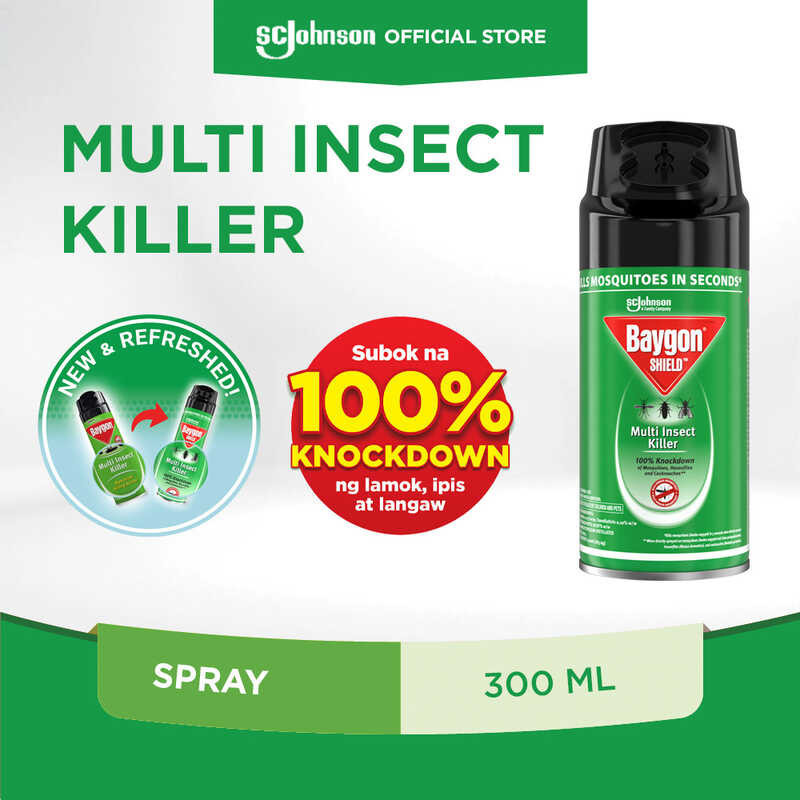 Baygon Shield Multi Insect Killer - 300 ml | Shopee Philippines