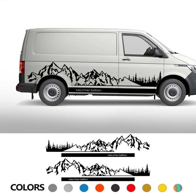 4Pcs/Lot Car Stickers Para Sa VW Transporter T4 T5 T6 Multivan ...