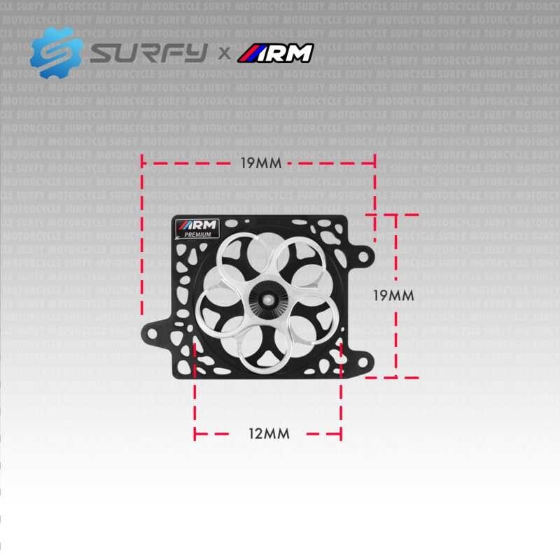 Radiator Cover ARM Windmill Full CNC 2-Color Spinner Design For Honda ...