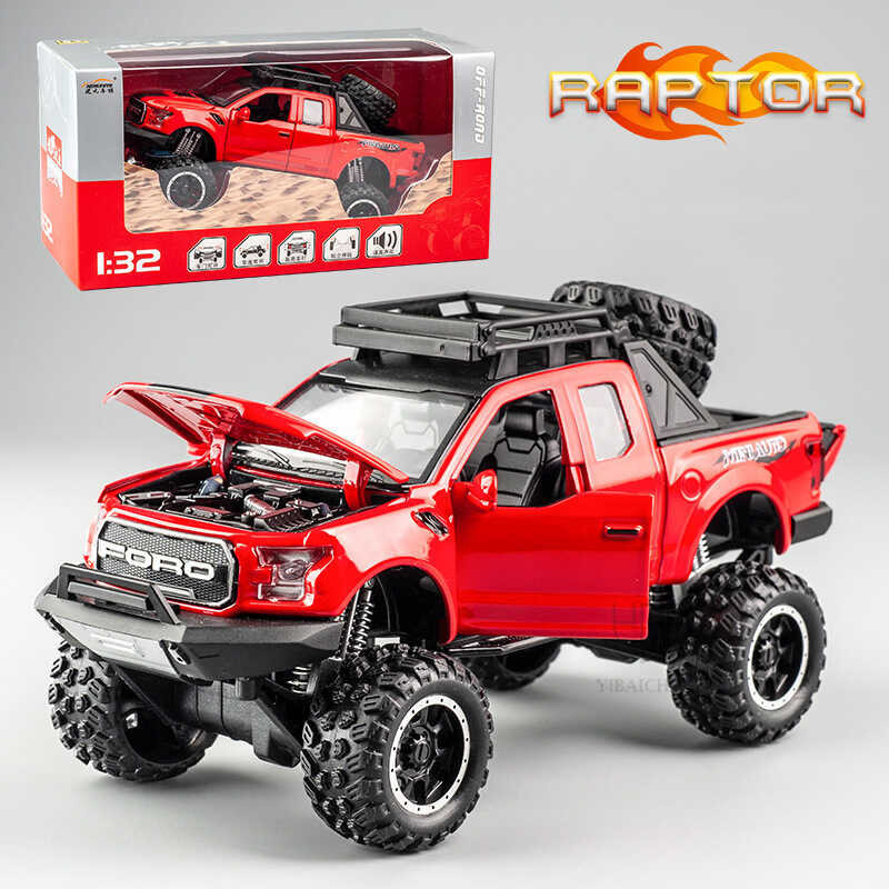 LEO 1:32 Ford Raptor F150 Alloy Car Model para sa mga bata kotse ...