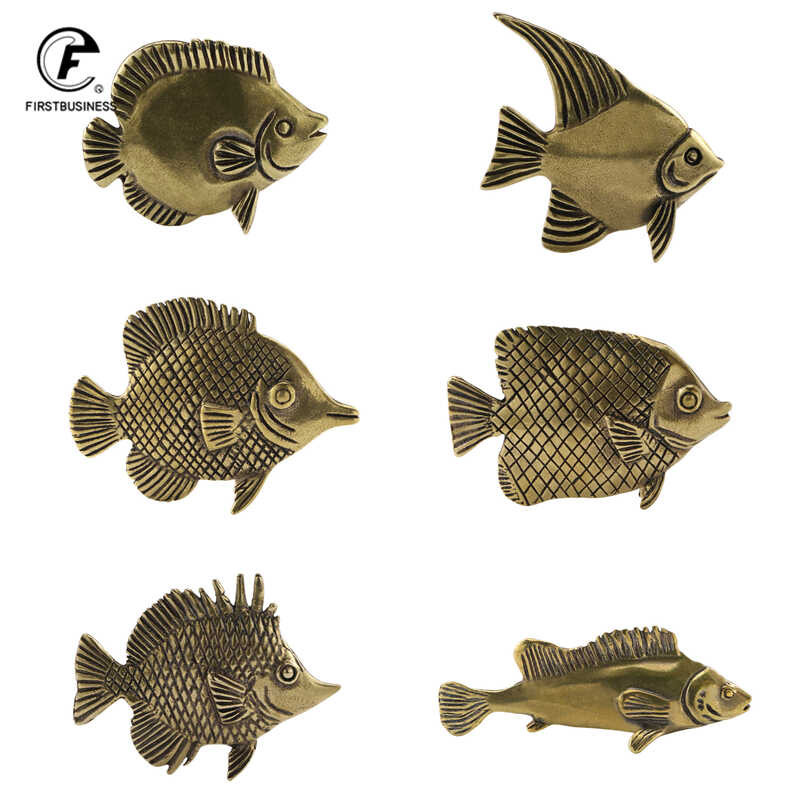 b Ancient Brass Pterophyllum Scalare Panonood Isda Animal Sea Model ...