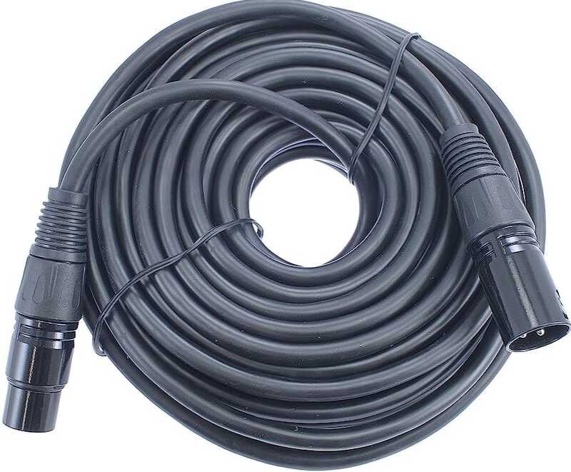 Microphone COD Audio Cord Wire Connector 3-Pin Male To Female XLR Cable ...