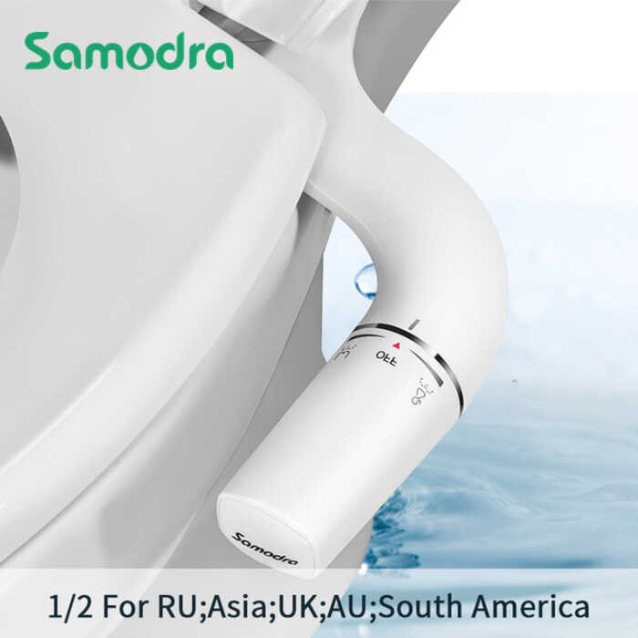Left Samodra Hand Toitet Sprayer Non-Electric Dual Nozzle Bidet Toilet ...