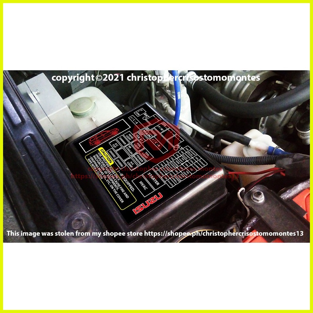 Isuzu Crosswind Panther Sportivo fusebox fuse box STICKER label (Heavy ...