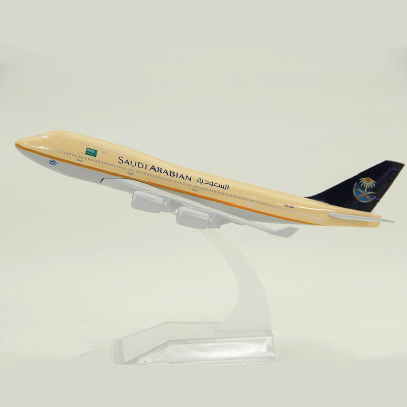 16cm Airplane Saudi Arabian Buyinos Alice Boeing B747 Airplane Model ...