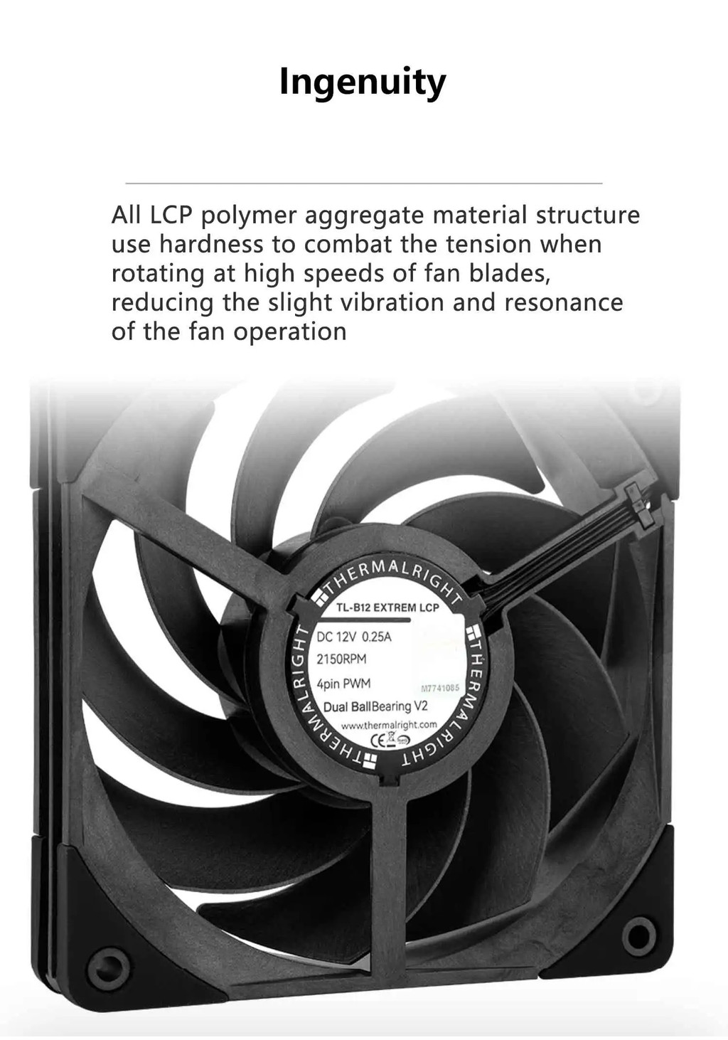 Thermalright TL-B12 EXTREM LCP Case Fan 12CM Double Ball Bearing Full ...