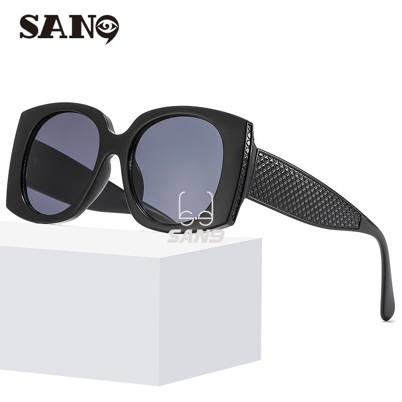 Men's Lychee Patterned Square Foot UV Resistant Sunglasses | Shopee ...
